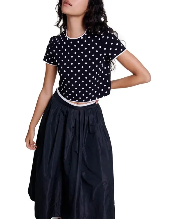 Maje Juraly Midi Skirt - Black