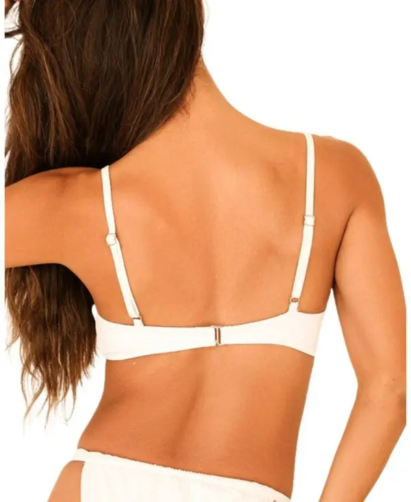 DIPPIN DAISY'S Zen Knotted Triangle Bikini Top - White
