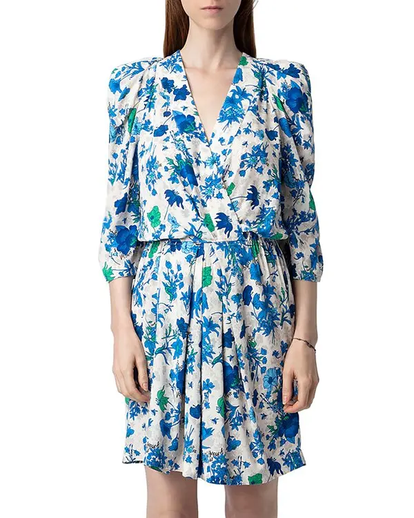 Zadig&Voltaire Ruz Floral Mini Dress - Ecru