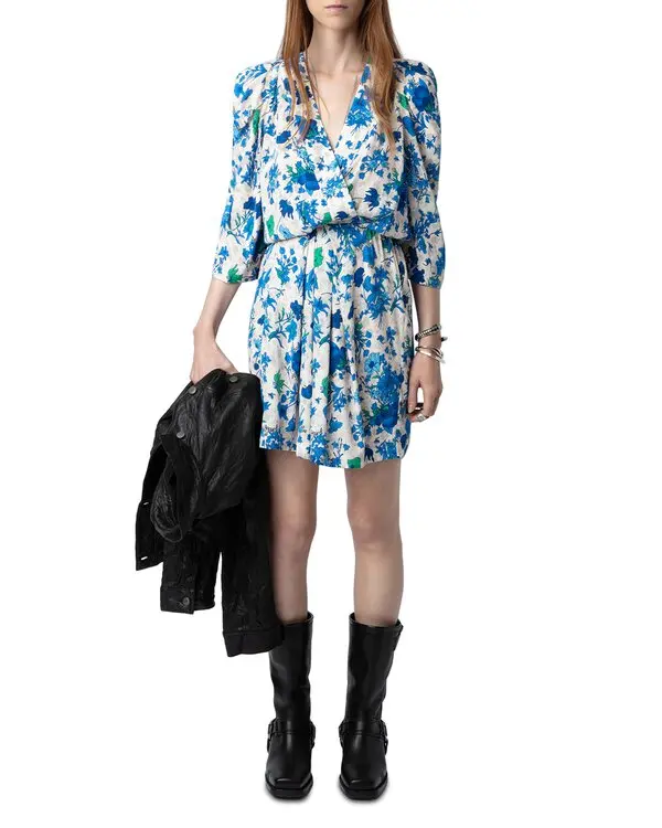 Zadig&Voltaire Ruz Floral Mini Dress - Ecru