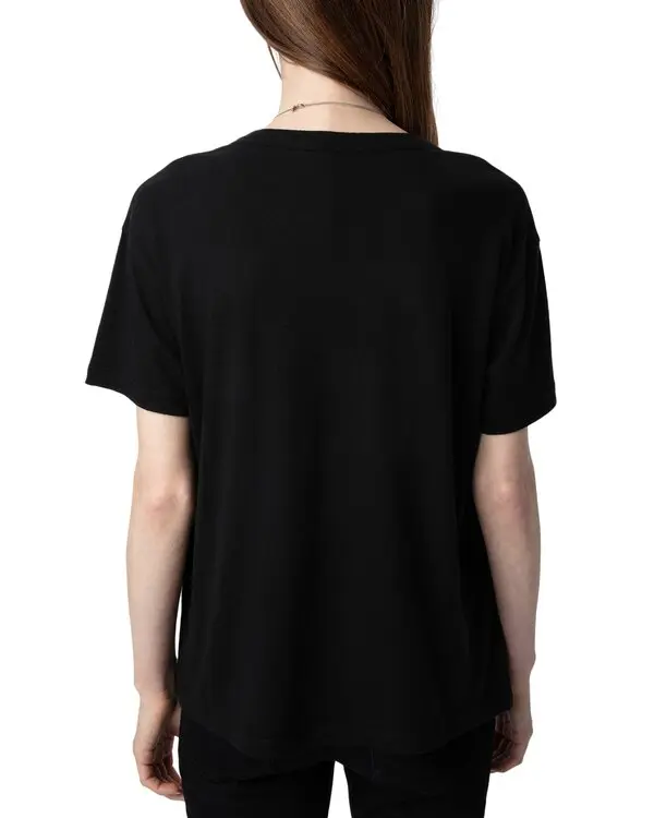 Zadig&Voltaire Mar Rhinestone Wings Tee - Noir