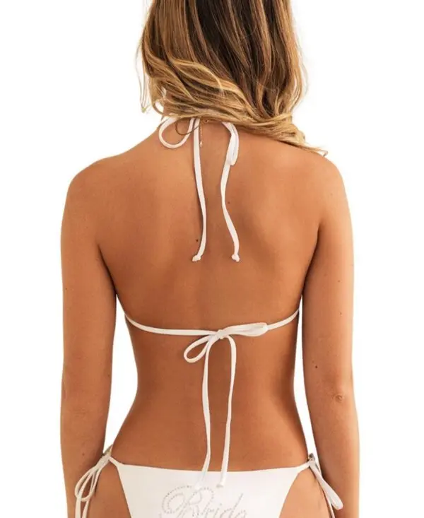 DIPPIN DAISY'S Palm Tie Back Bikini Top - White