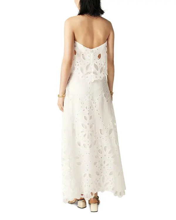 Ba&Sh Robe Venus Eyelet Cut Out Maxi Dress In White - 17% Off | Editorialist