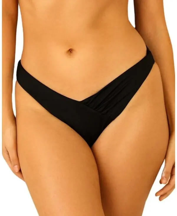 DIPPIN DAISY'S Asymmetrical V-cut Bikini Bottom - Black