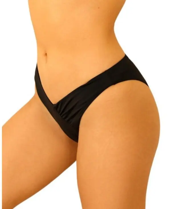 DIPPIN DAISY'S Asymmetrical V-cut Bikini Bottom - Black