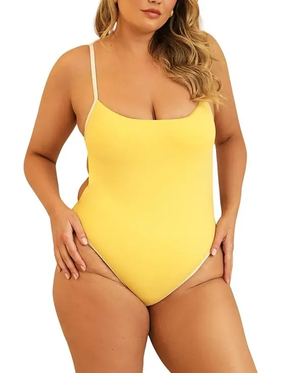 DIPPIN DAISY'S Soul Scoop Neck High Waist One Piece - Sunshine