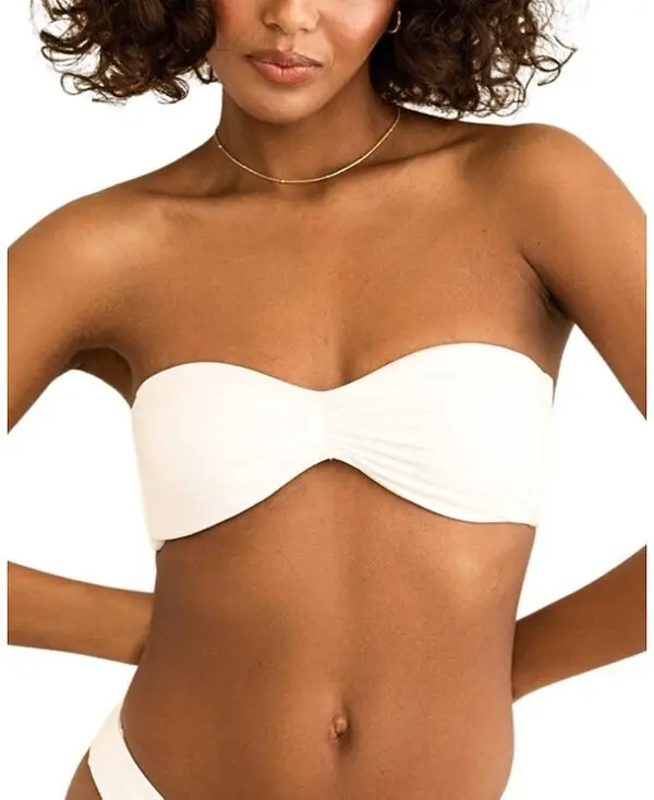 DIPPIN DAISY'S Hudson Bandeau Bikini Top - White