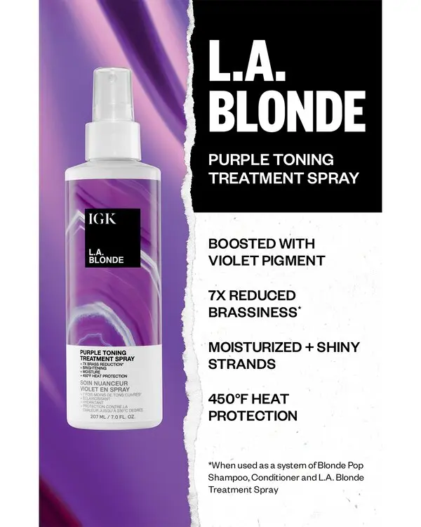 IGK L. A. Blonde Purple Toning Treatment Spray 7 Oz - No Color