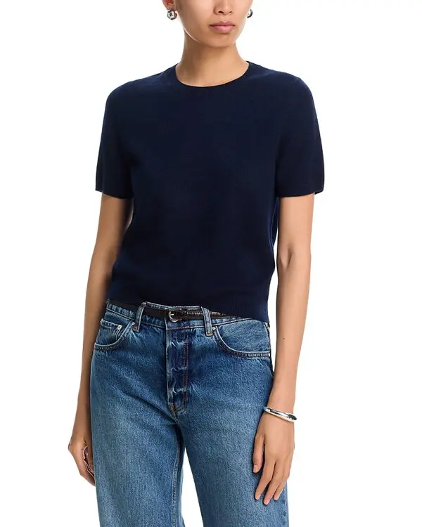 Bloomingdale'S C Exclusive Cashmere Crewneck Sweater - Navy
