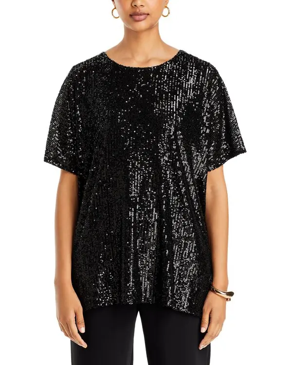 Caroline Rose Sequin Caftan Top