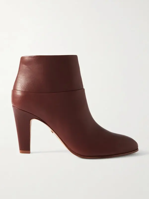 Chloé Eve Leather Ankle Boots - Brown