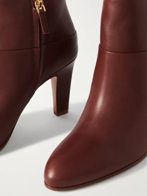 Chloé Eve Leather Ankle Boots - Brown