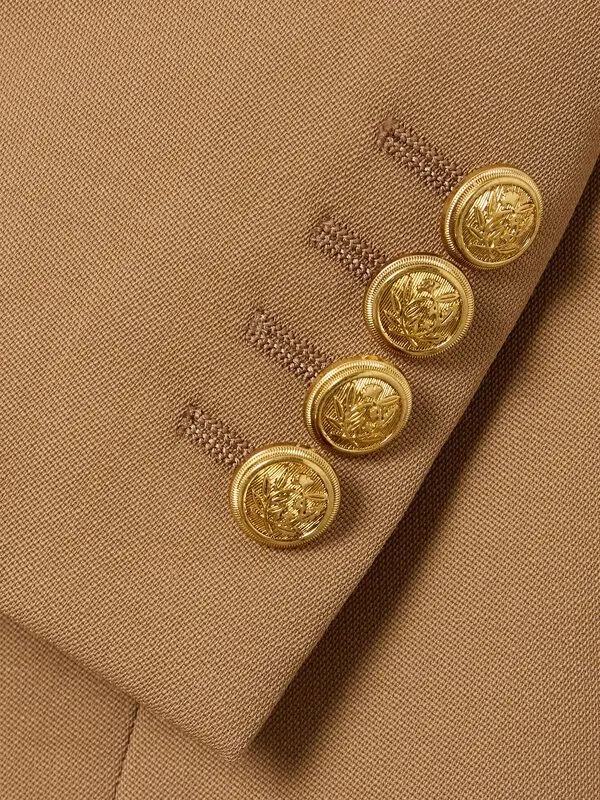 Chloé Double-breasted Grain De Poudre Wool Blazer