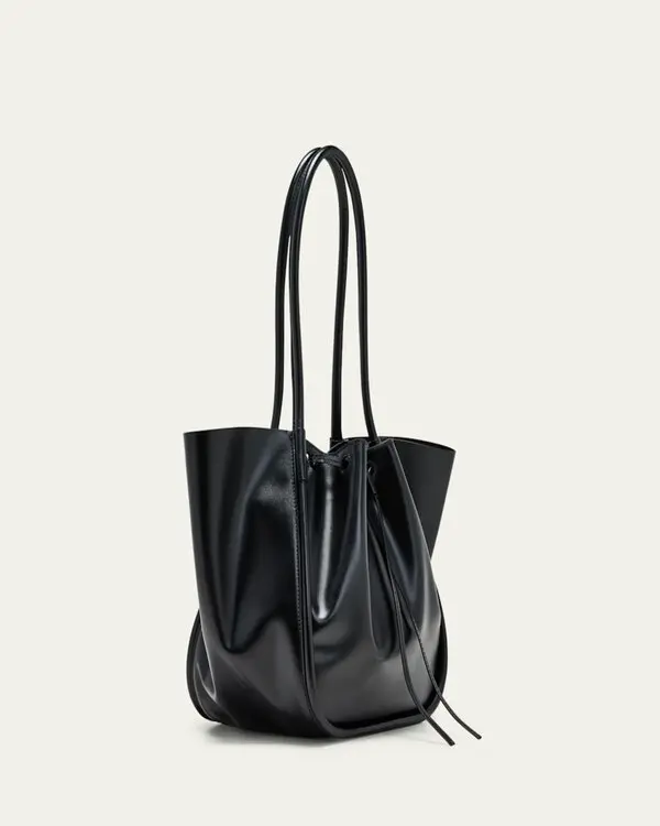 Proenza Schouler Large Ruched Leather Tote Bag - Black