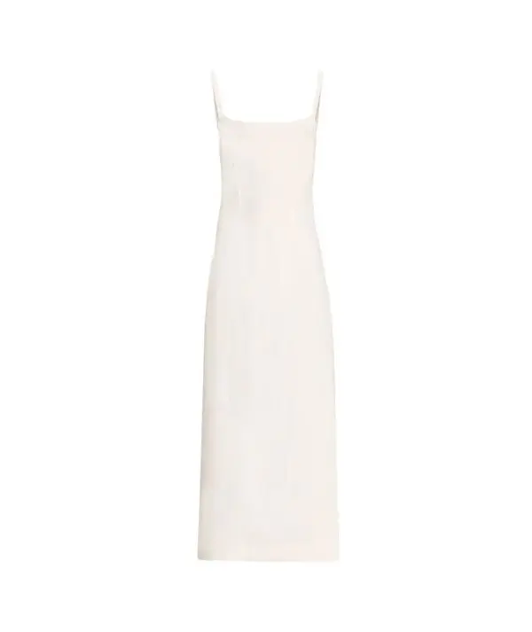 Sir. Primrose Ruched Midi Dress - Ivory | Editorialist
