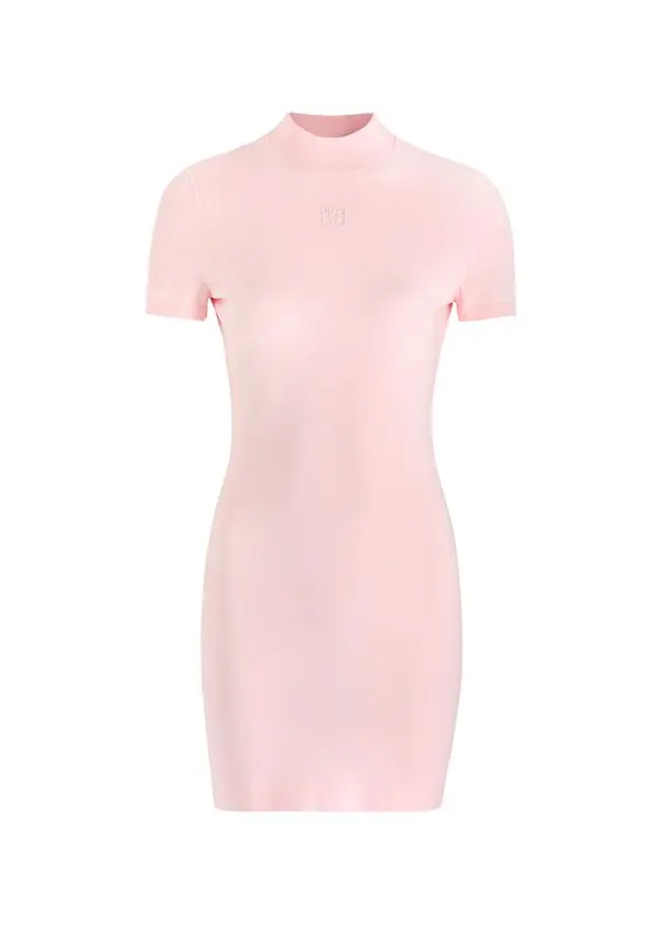 Alexander Wang Logo-embossed Knitted Mini Dress