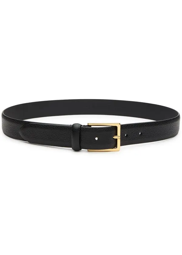 Anderson's Grained Leather Belt - Black