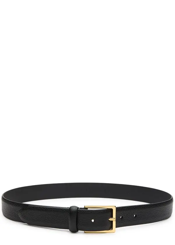 Anderson's Grained Leather Belt - Black