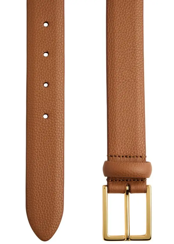 Anderson's Grained Leather Belt - Tan