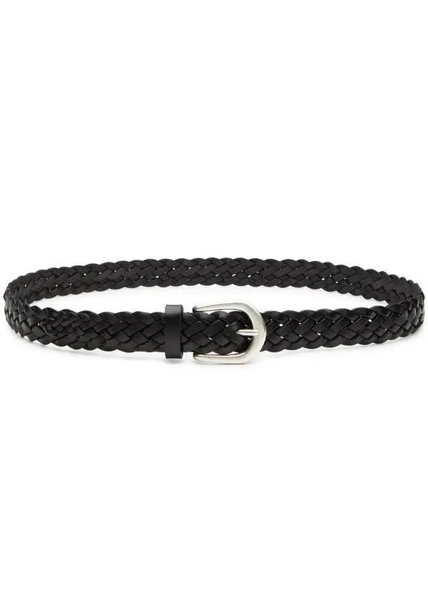Anderson's Woven Leather Belt - Black