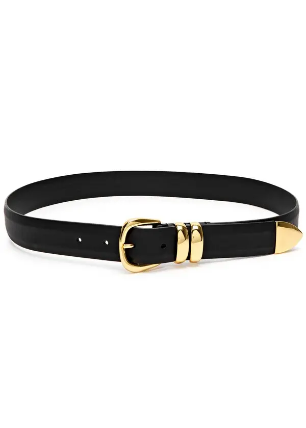 Anderson's Grained Leather Belt - Black
