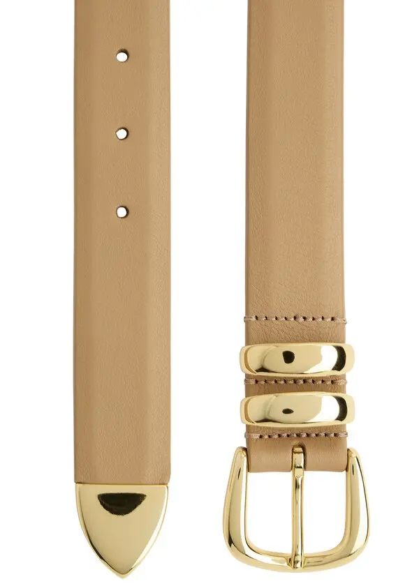 Anderson's Grained Leather Belt - Tan