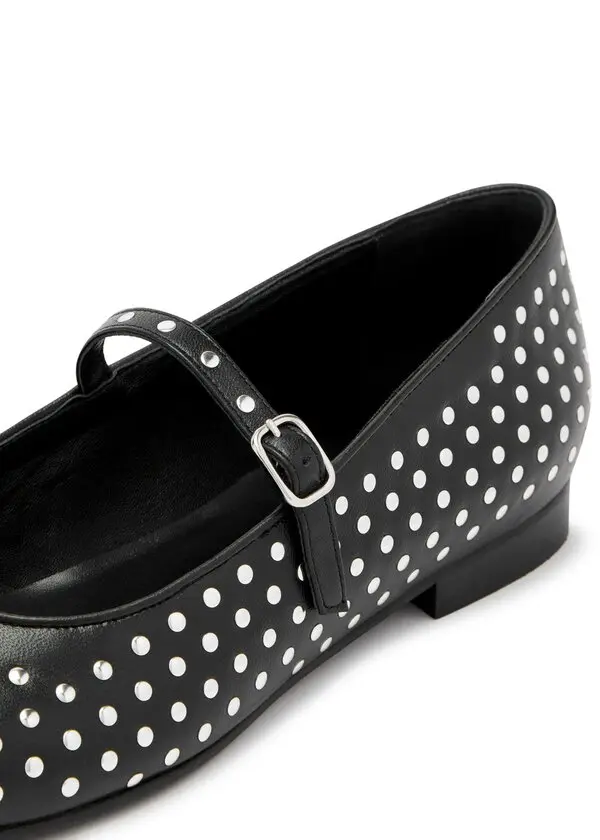 ALOHAS Lucien Studded Leather Ballet Flats