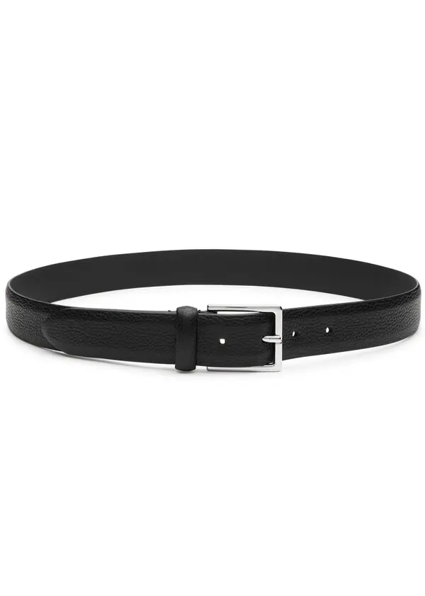 Anderson's Grained Leather Belt - Black