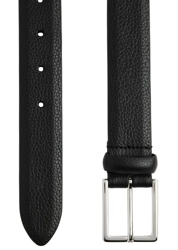 Anderson's Grained Leather Belt - Black