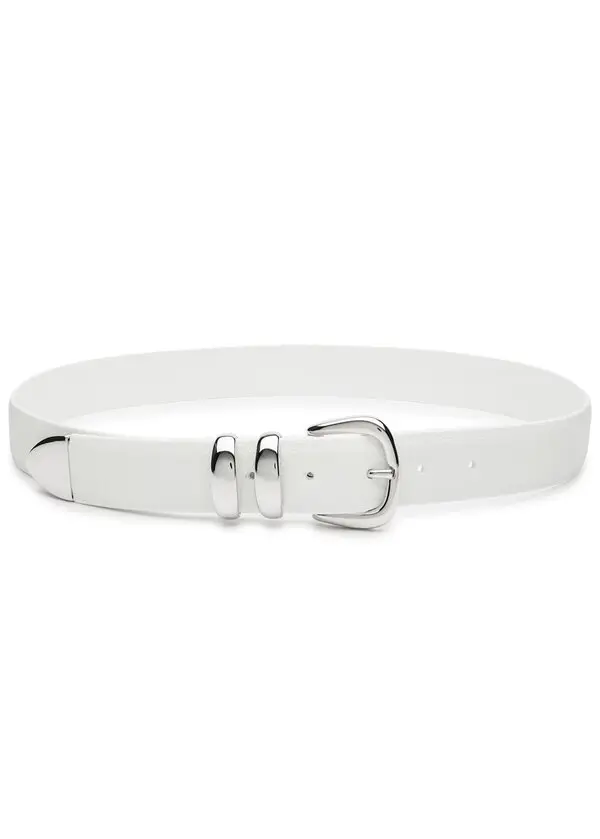 Anderson's Grained Leather Belt - White