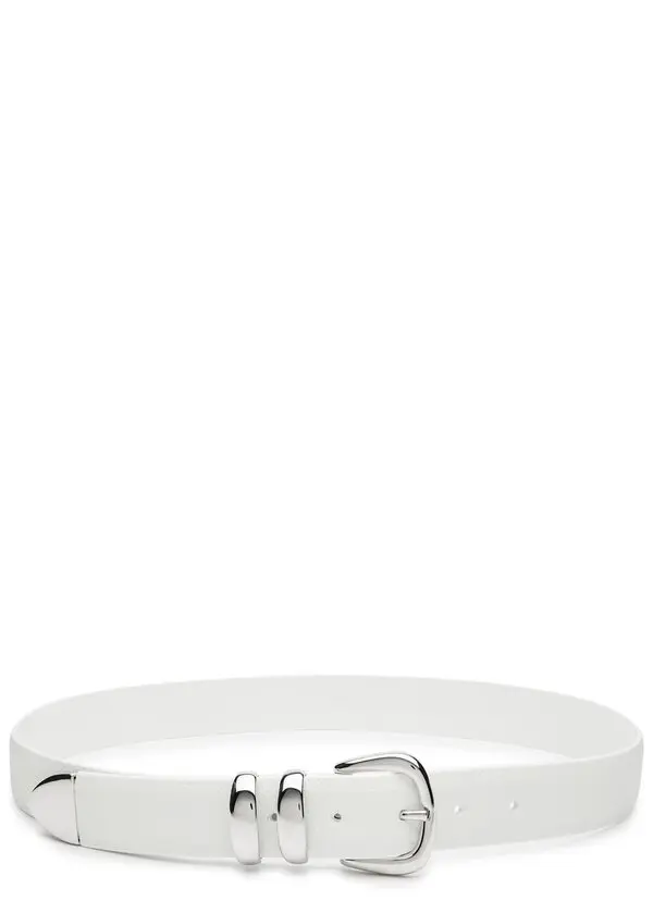 Anderson's Grained Leather Belt - White