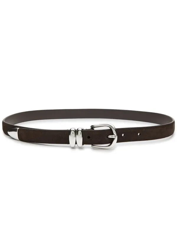 Anderson's Suede Belt - Dark Brown