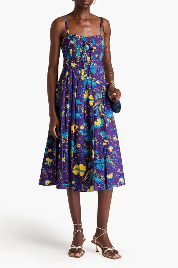 derek lam purple dress Derek Lam - Purple Reef Aline Midi Dress