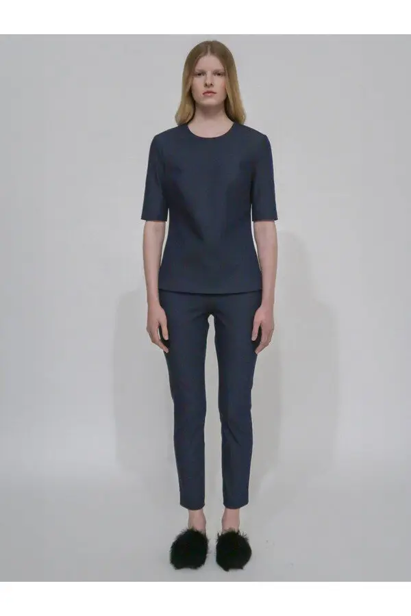 Rosetta Getty Fitted Stretch Twill T-shirt Top