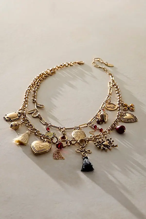 Free People Maxamillion Charm Necklace - Fall Insprired