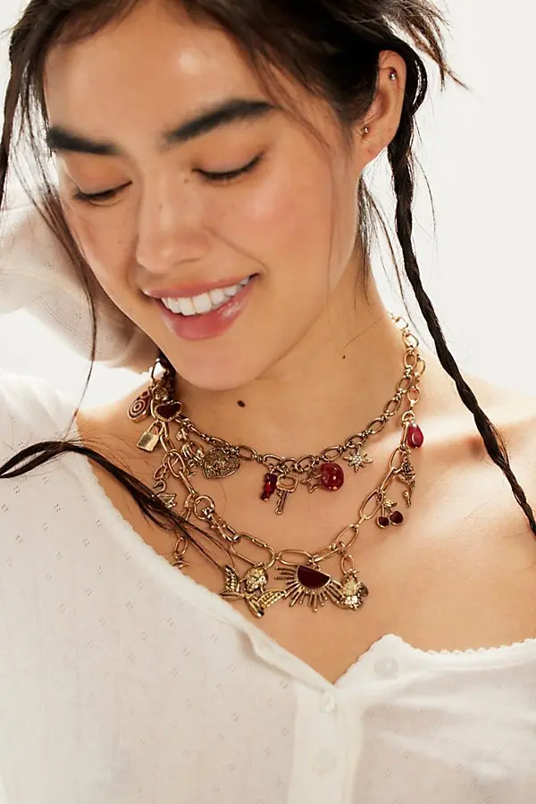 Free People Maxamillion Charm Necklace - Love Shop