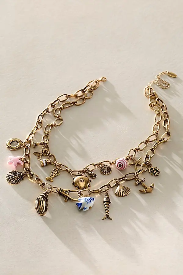 Free People Maxamillion Charm Necklace - Nautical Theme