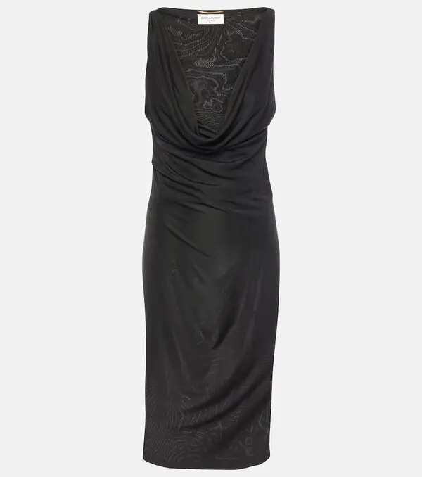 Saint Laurent Draped Midi Dress