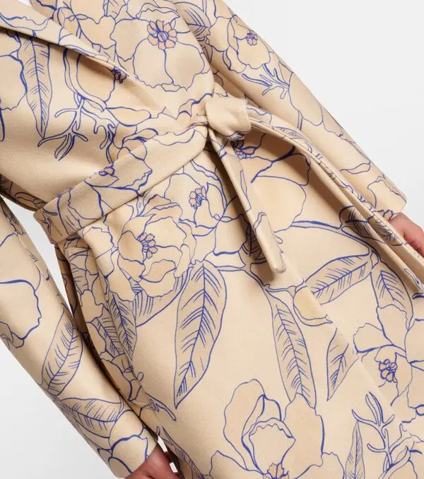 Dries Van Noten Floral Wool-blend Trench Coat
