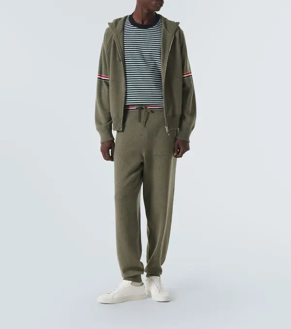 Thom Browne Rwb Stripe Cashmere Sweatpants