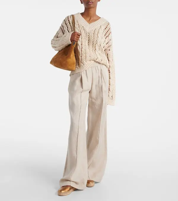 GIANVITO ROSSI Elda Metallic Leather Espadrilles - Gold