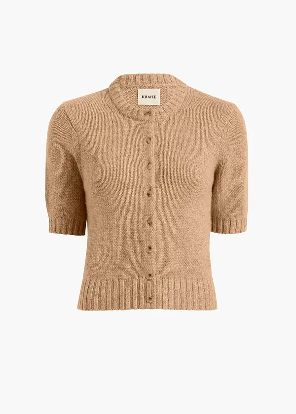 Khaite Nora Cashmere Cardigan - Biscotti