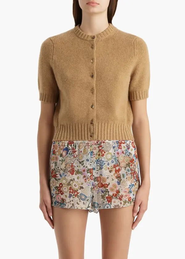 Khaite Nora Cashmere Cardigan - Biscotti
