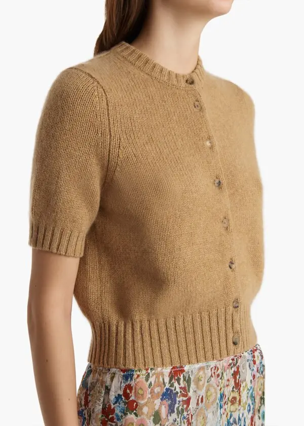 Khaite Nora Cashmere Cardigan - Biscotti