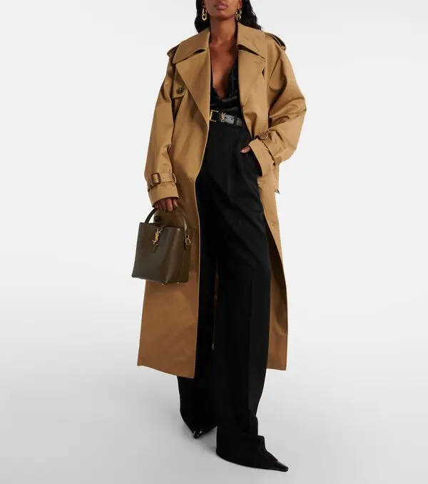 Saint Laurent High-rise Wool Wide-leg Pants