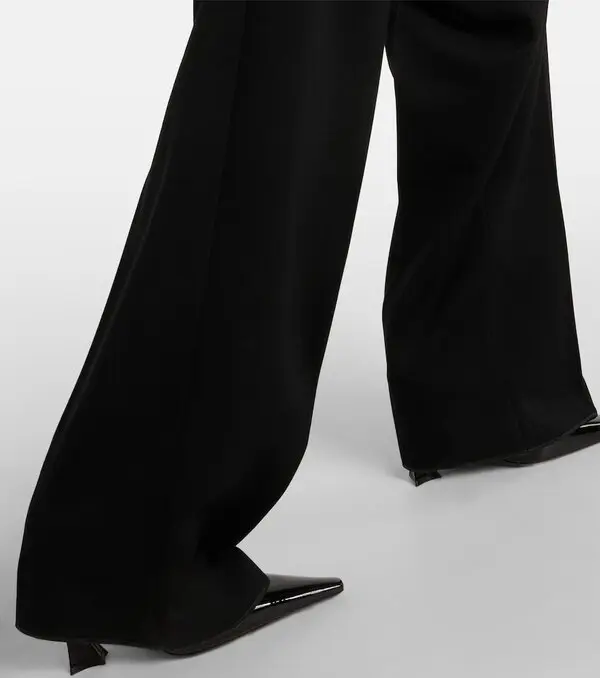 Saint Laurent High-rise Wool Wide-leg Pants