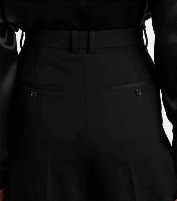 Saint Laurent High-rise Wool Wide-leg Pants