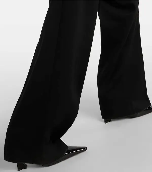 Saint Laurent High-rise Wool Wide-leg Pants