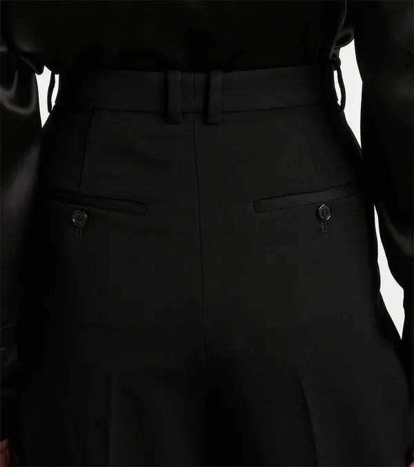 Saint Laurent High-rise Wool Wide-leg Pants