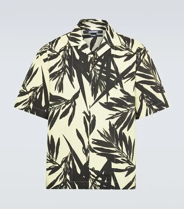 Jacquemus La Chemise Jean Cotton Poplin Bowling Shirt - Yellow